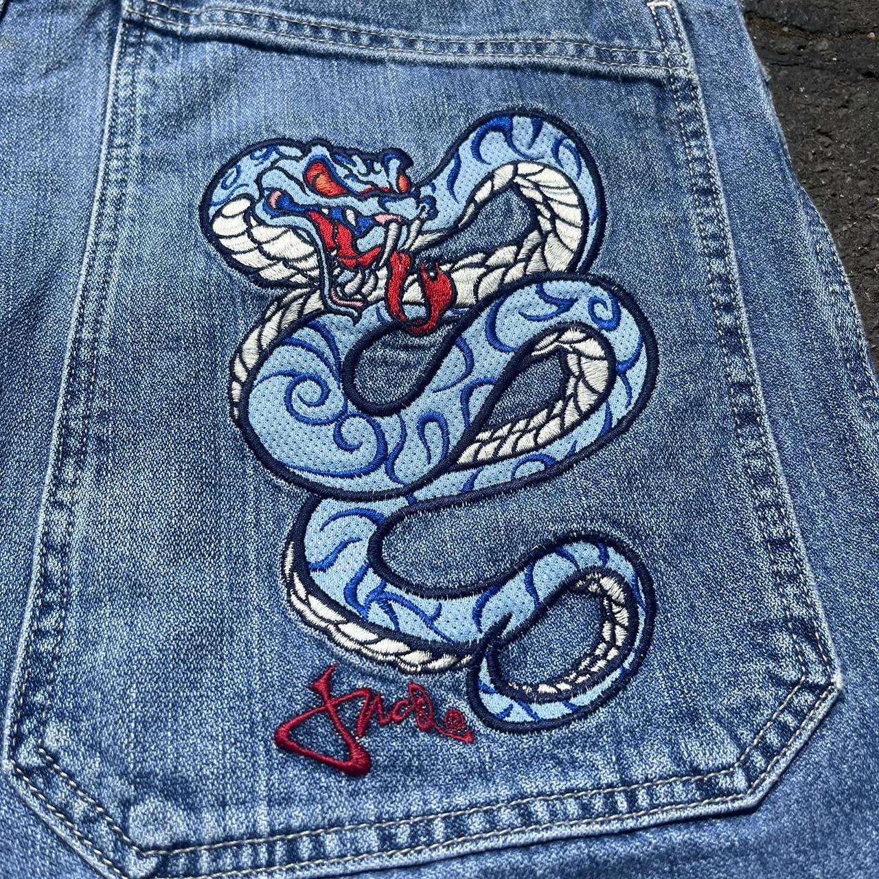 RARE JNCO jeans Men’s size 30 Snake embroidered y2k... - Depop