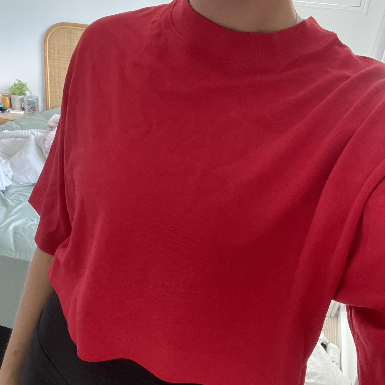 Cos cropped shirt in red ️ Obsessed with this colour... - Depop