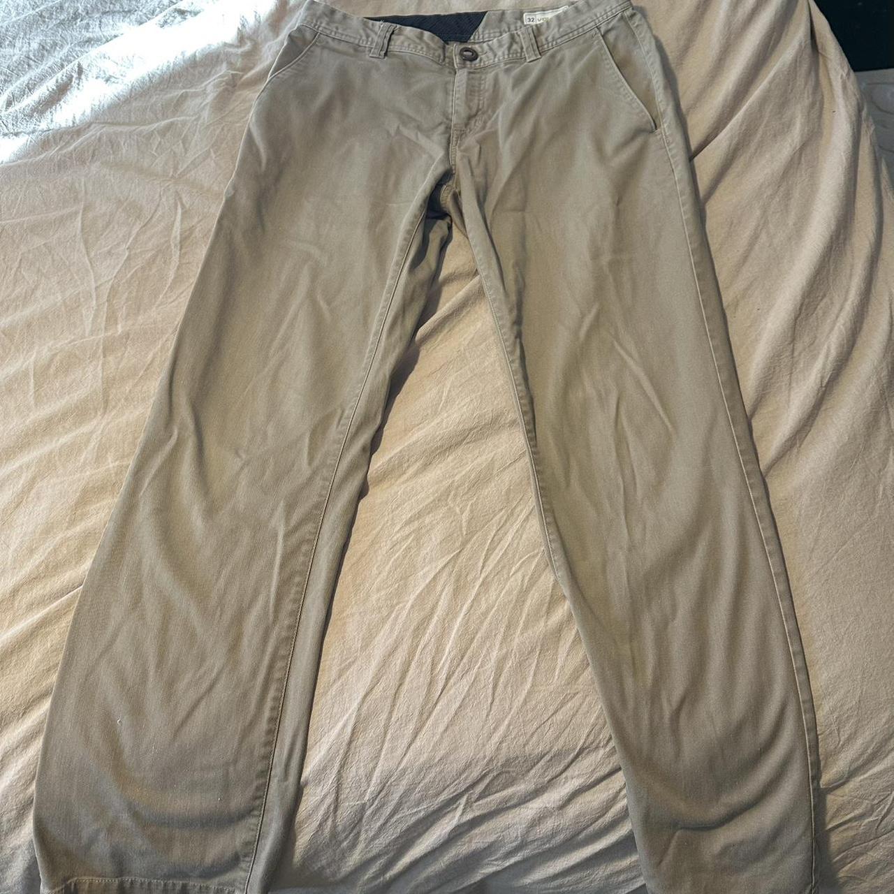 Tan Volcom chino pants Size:32 - Depop