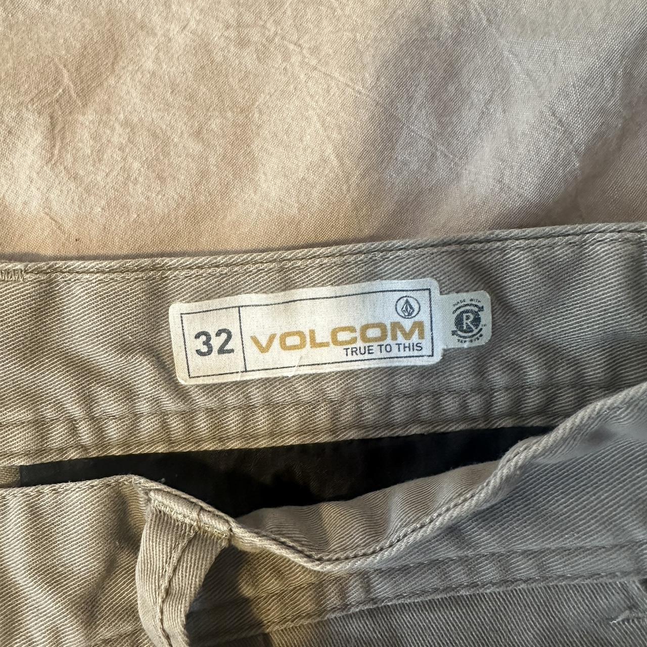 Tan Volcom chino pants Size:32 - Depop