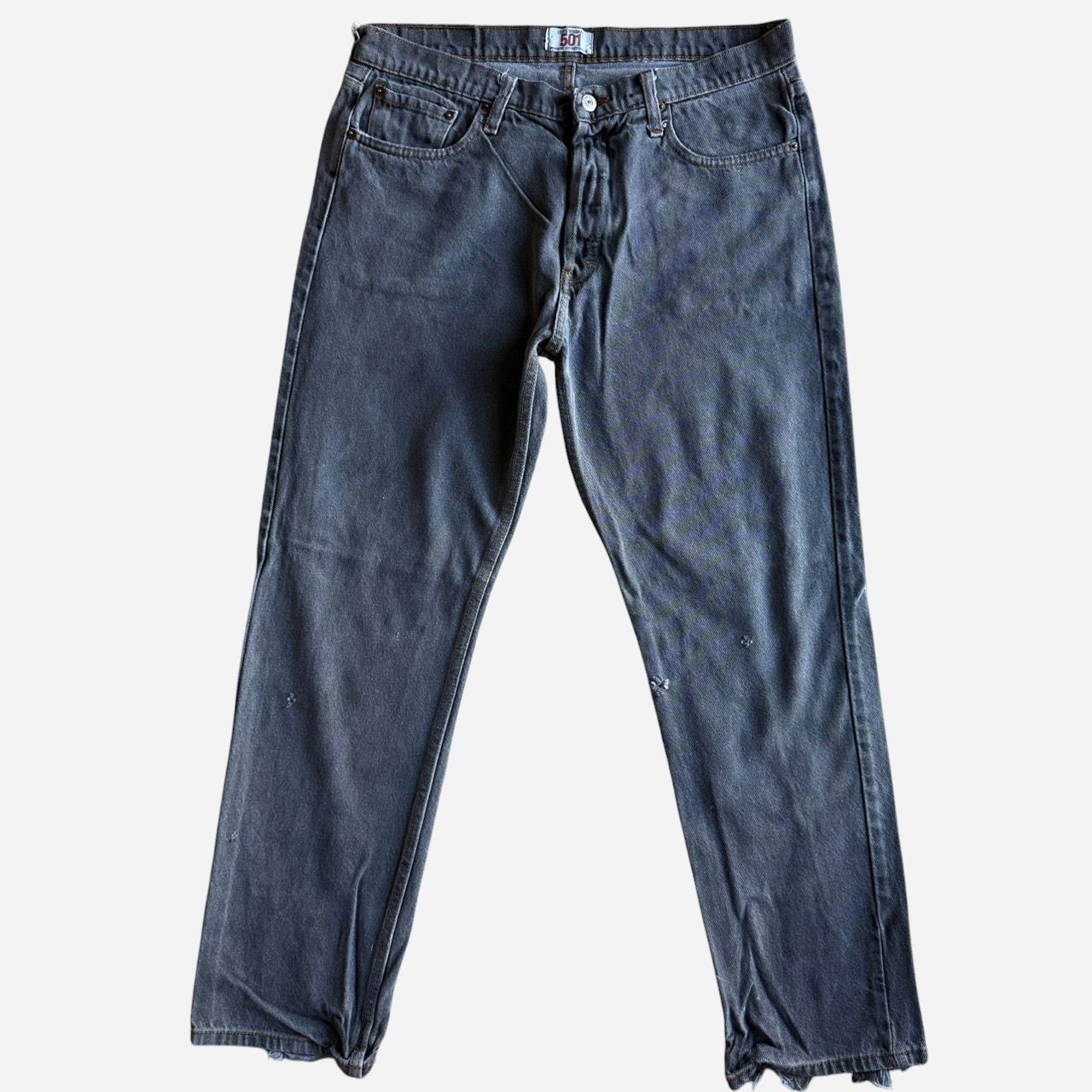 Vintage Distress Button Fly Levi’s 501 Grey Stone... | Depop