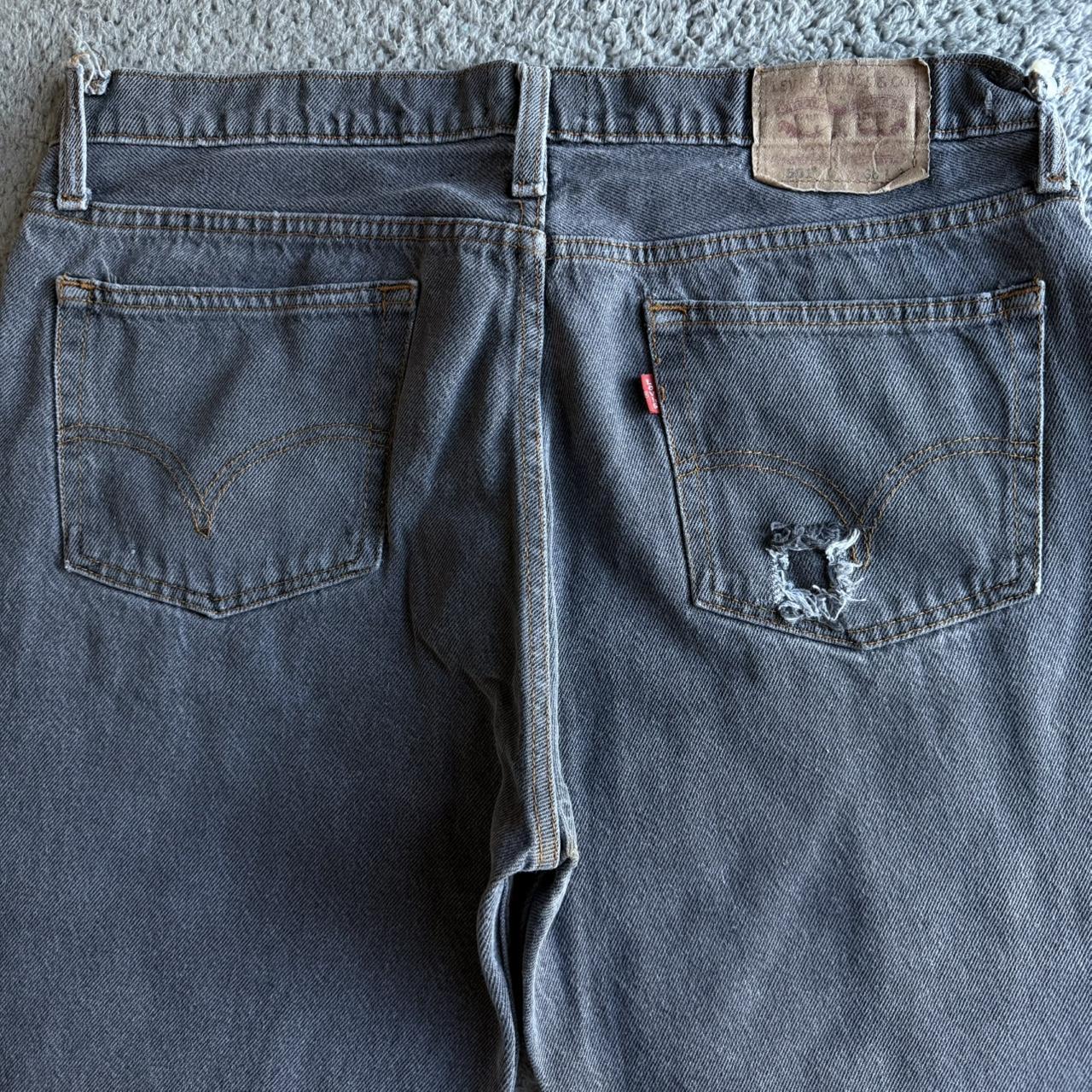 Vintage Distress Button Fly Levi’s 501 Grey Stone... | Depop