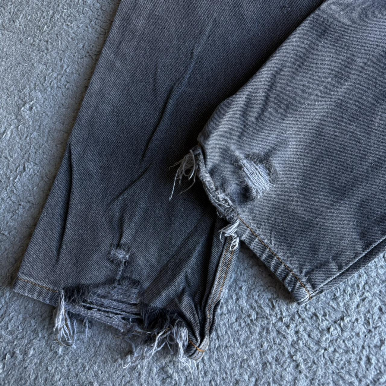 Vintage Distress Button Fly Levi’s 501 Grey Stone... | Depop