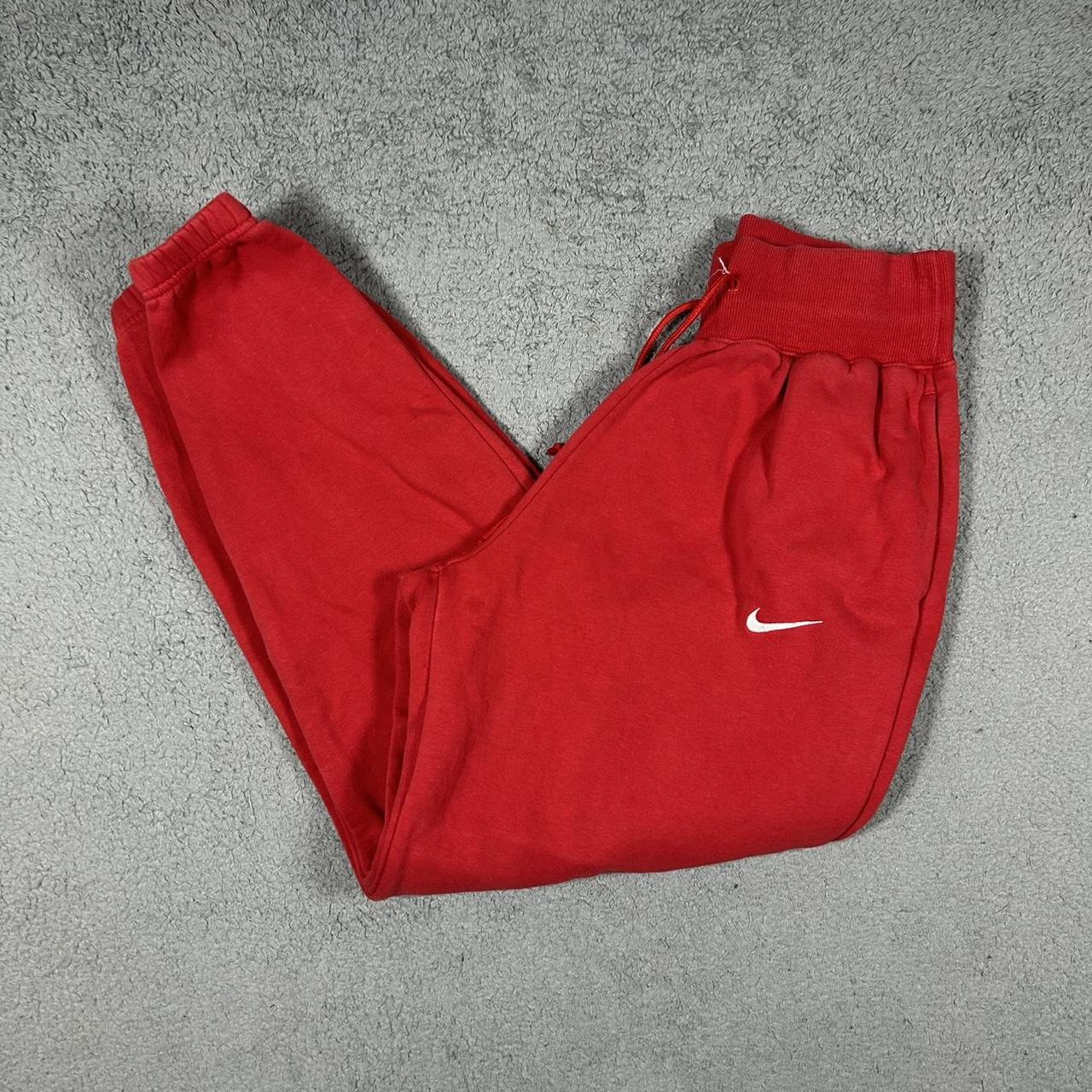 Red nike sweatpants jogger Size Small mens Wash... | Depop