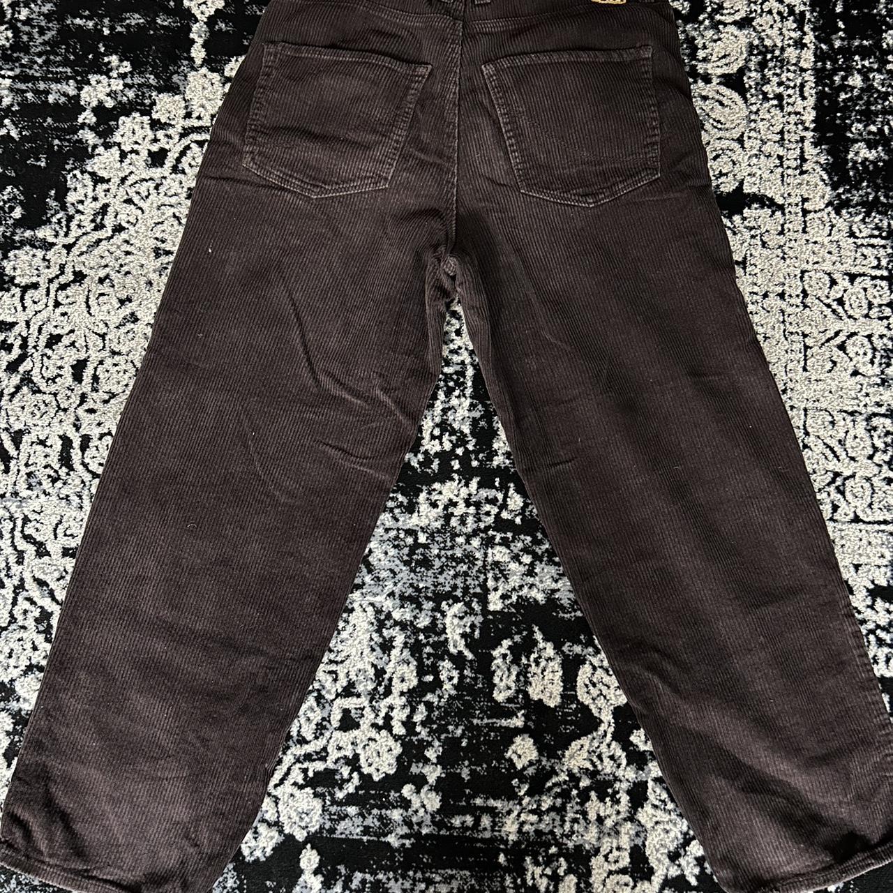 Empyre Relax Fit Brown Acid Wash Corduroy Skate Pants - Depop
