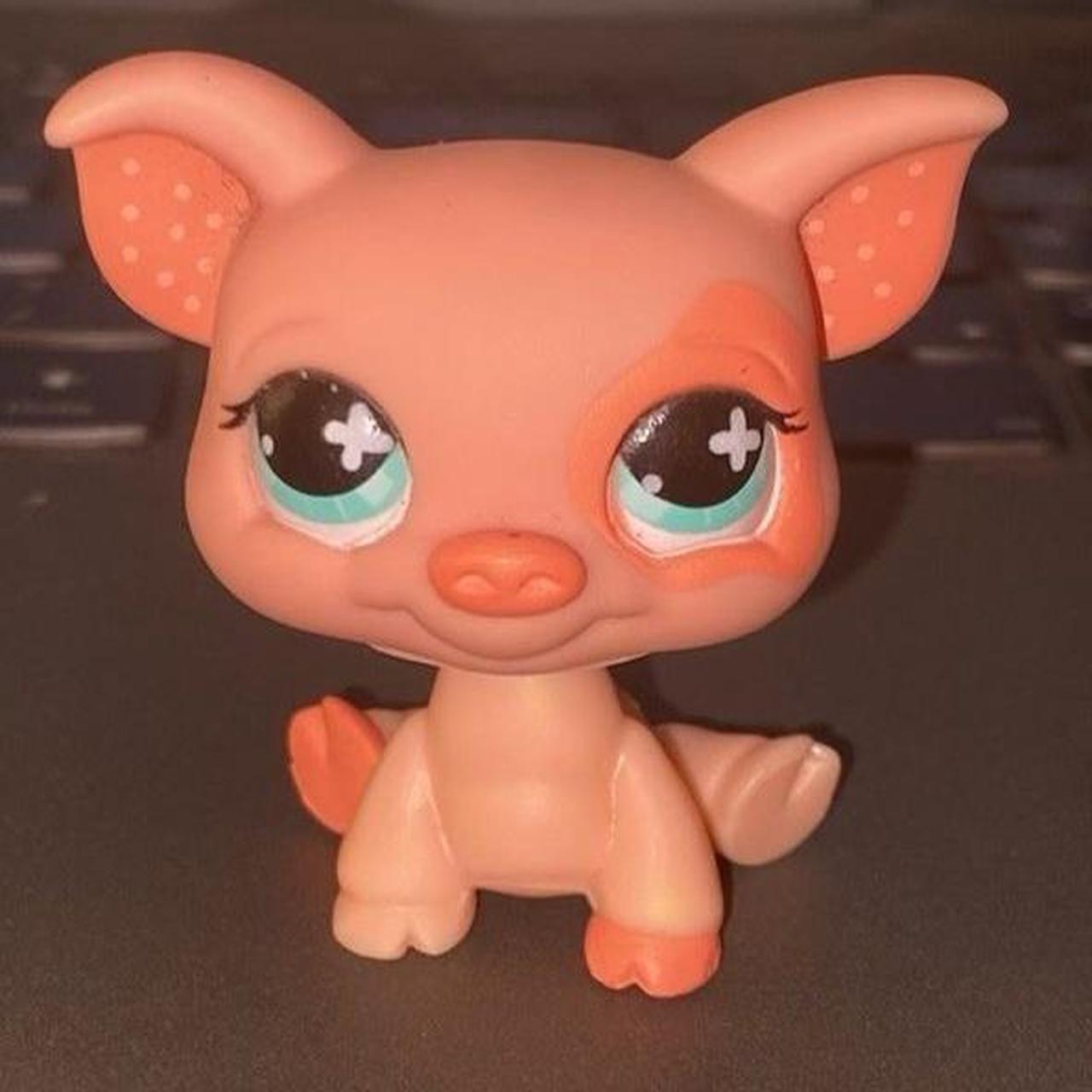 LPS Littlest Pet Shop Authentic #622 Pink Peach Pig... | Depop