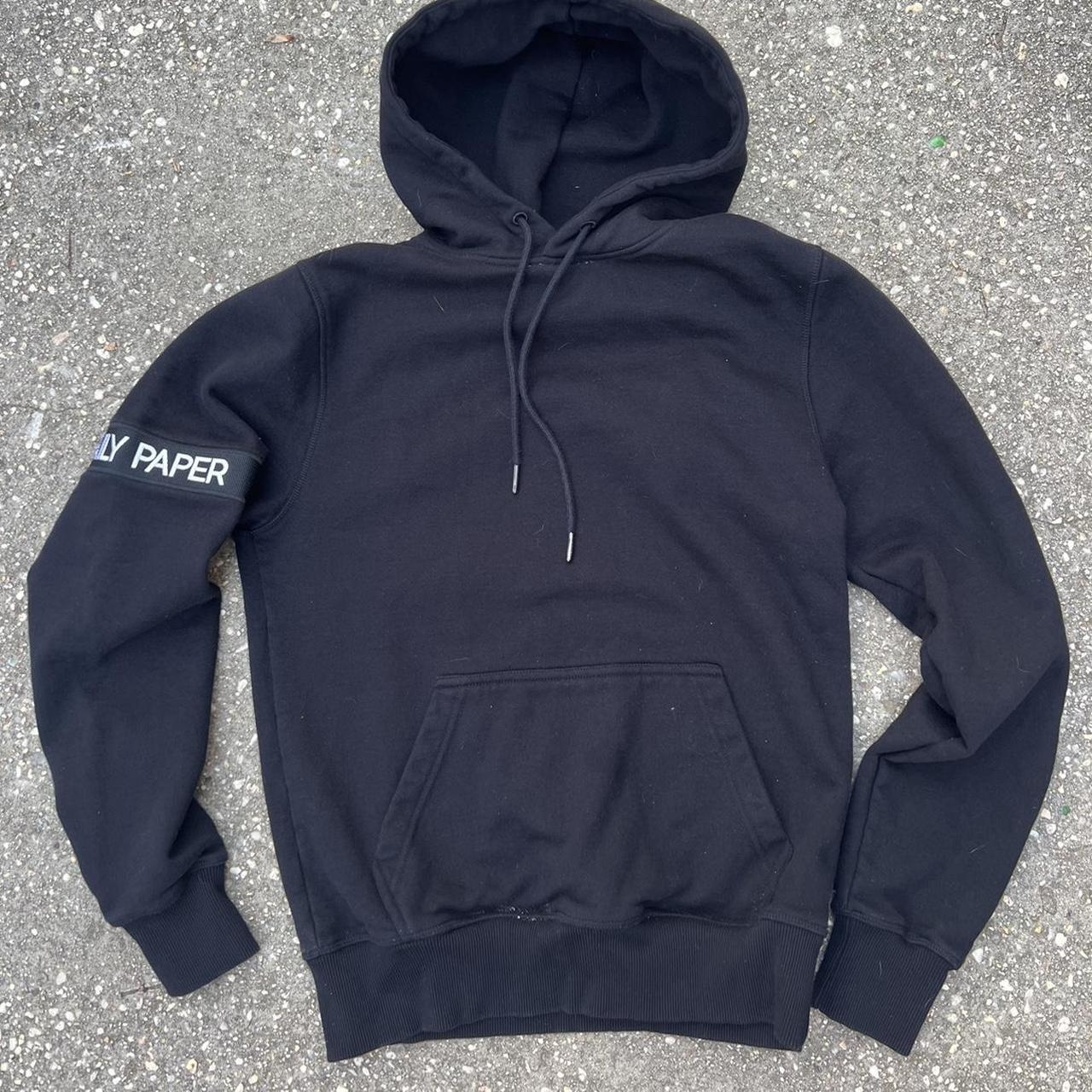 BLACK DAILY PAPER HOODIE (SIZE XS) - Depop
