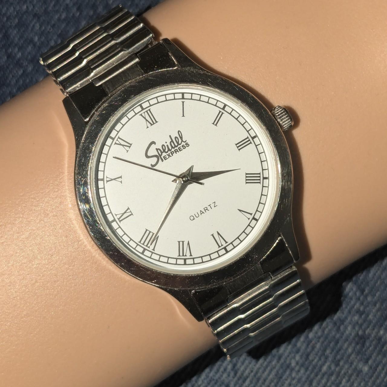 Speidel Express Men's Silvertone Quartz Watch with... - Depop