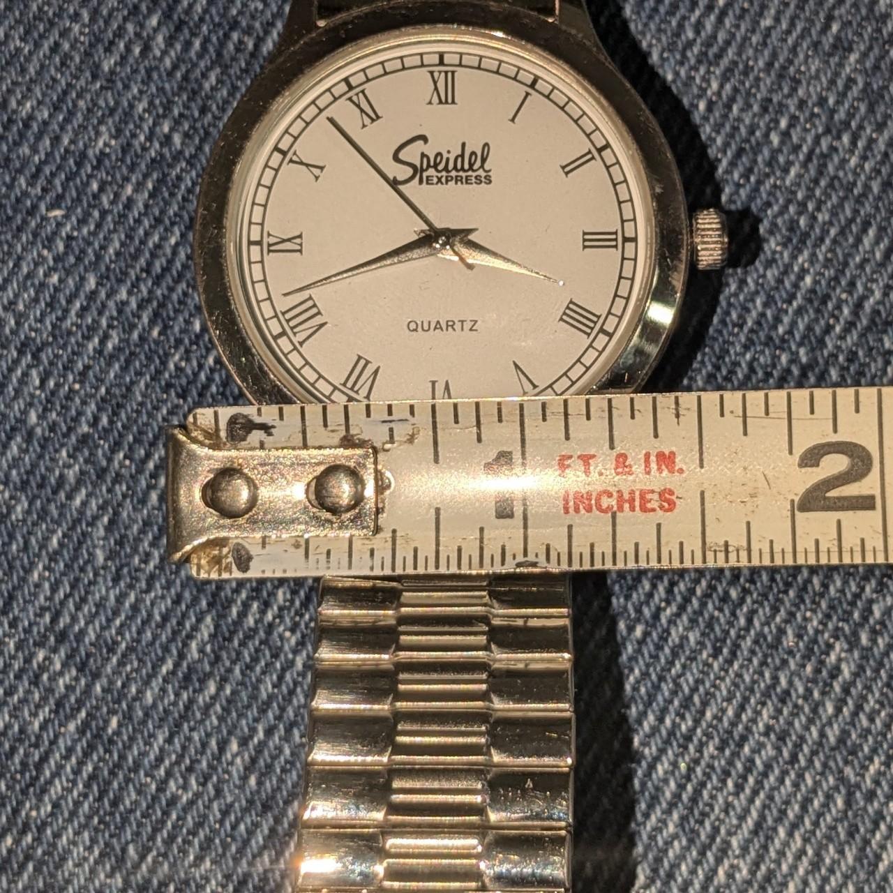 Speidel Express Men's Silvertone Quartz Watch with... - Depop