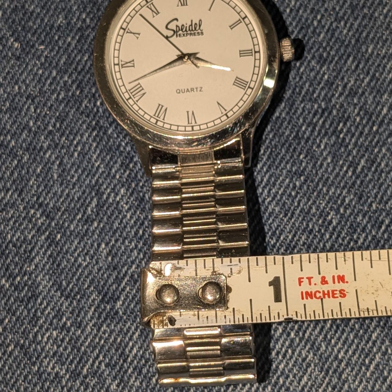 Speidel Express Men's Silvertone Quartz Watch with... - Depop