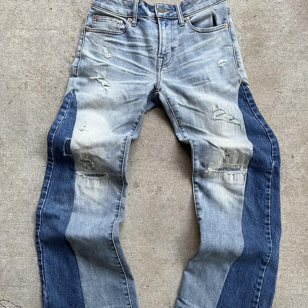 Custom Sewn Flared AE Jeans By Me! Size 29/32... | Depop