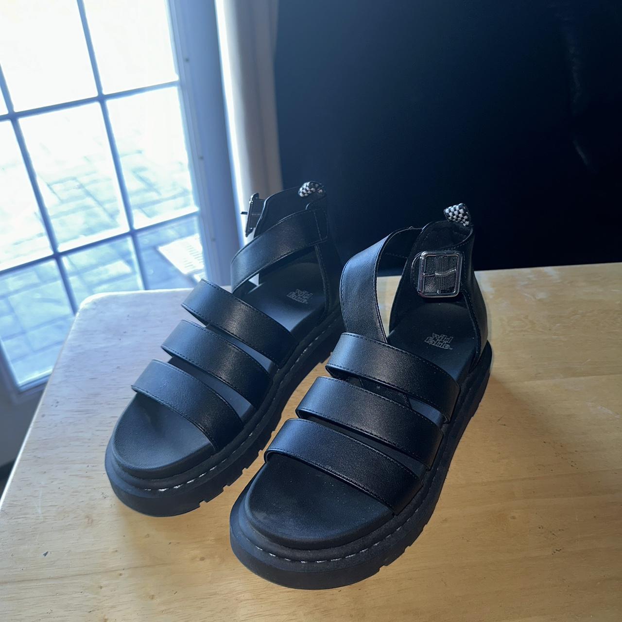 black wild fable sandals, worn for a day but good... | Depop