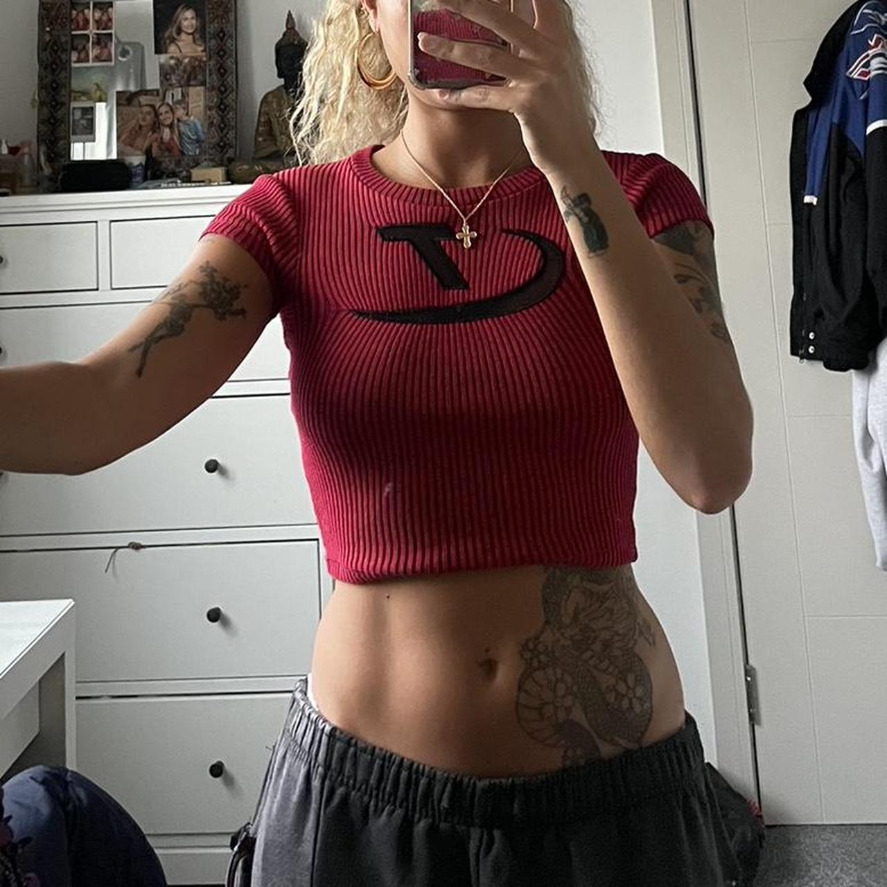 Sick red and black knitted Trapstar top. Love it a... - Depop