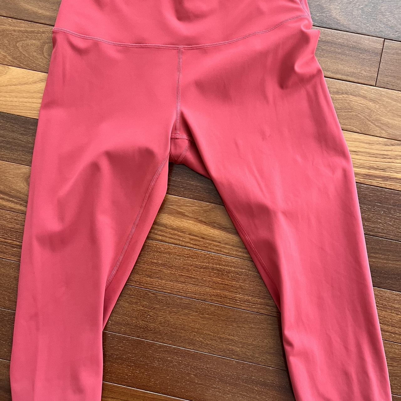 Wunder Under cropped pink lululemon leggings... | Depop