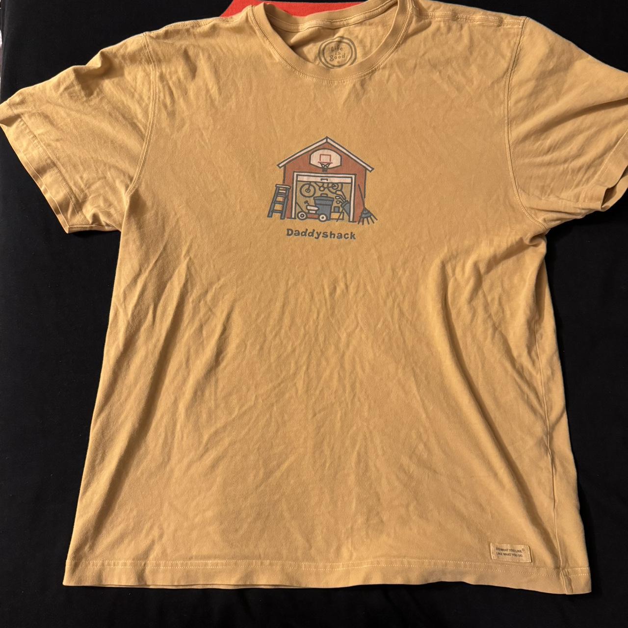Large Yellow Life Is Good Tee 🙂 - Depop