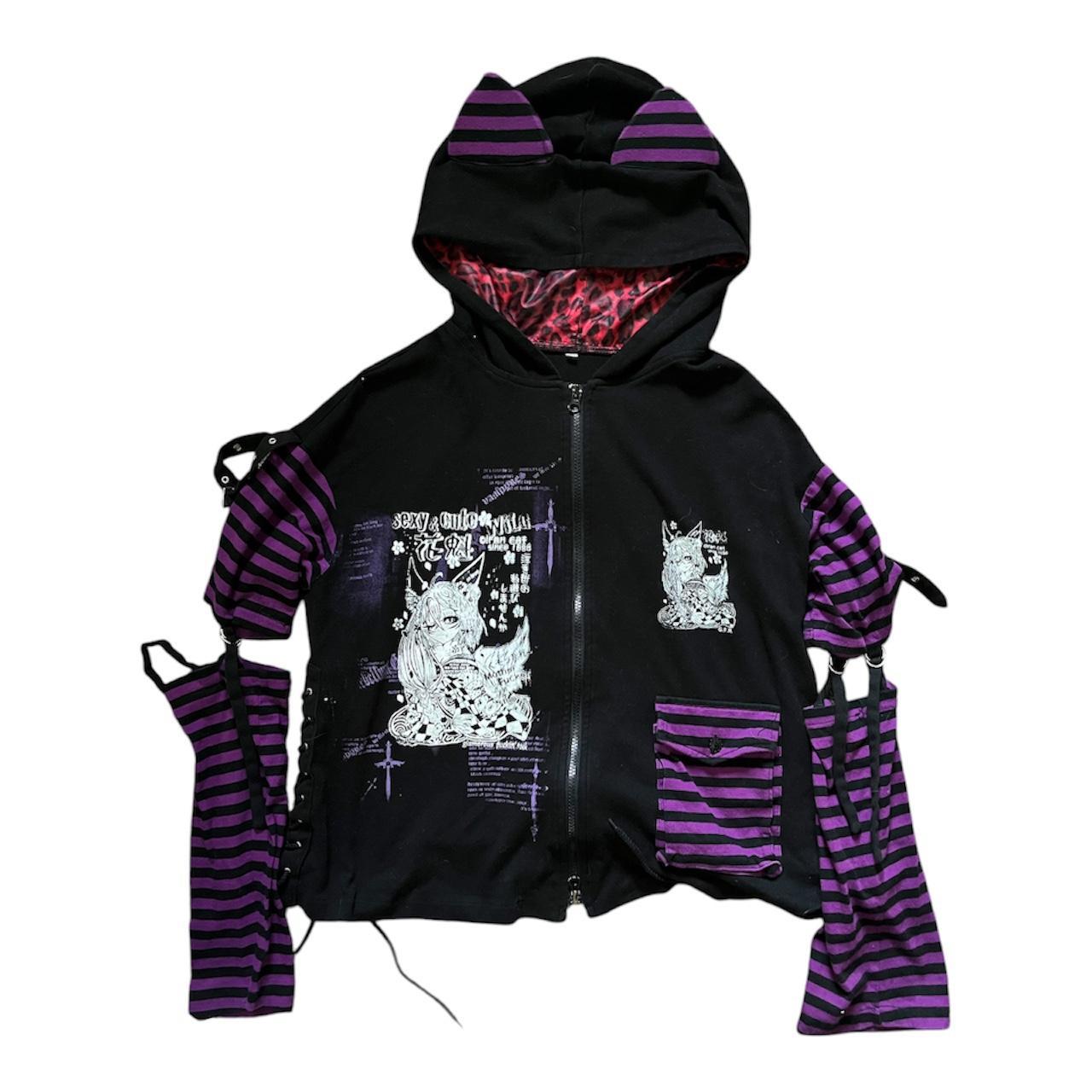 maris rock cat purple hoodie cute piece from maris... | Depop