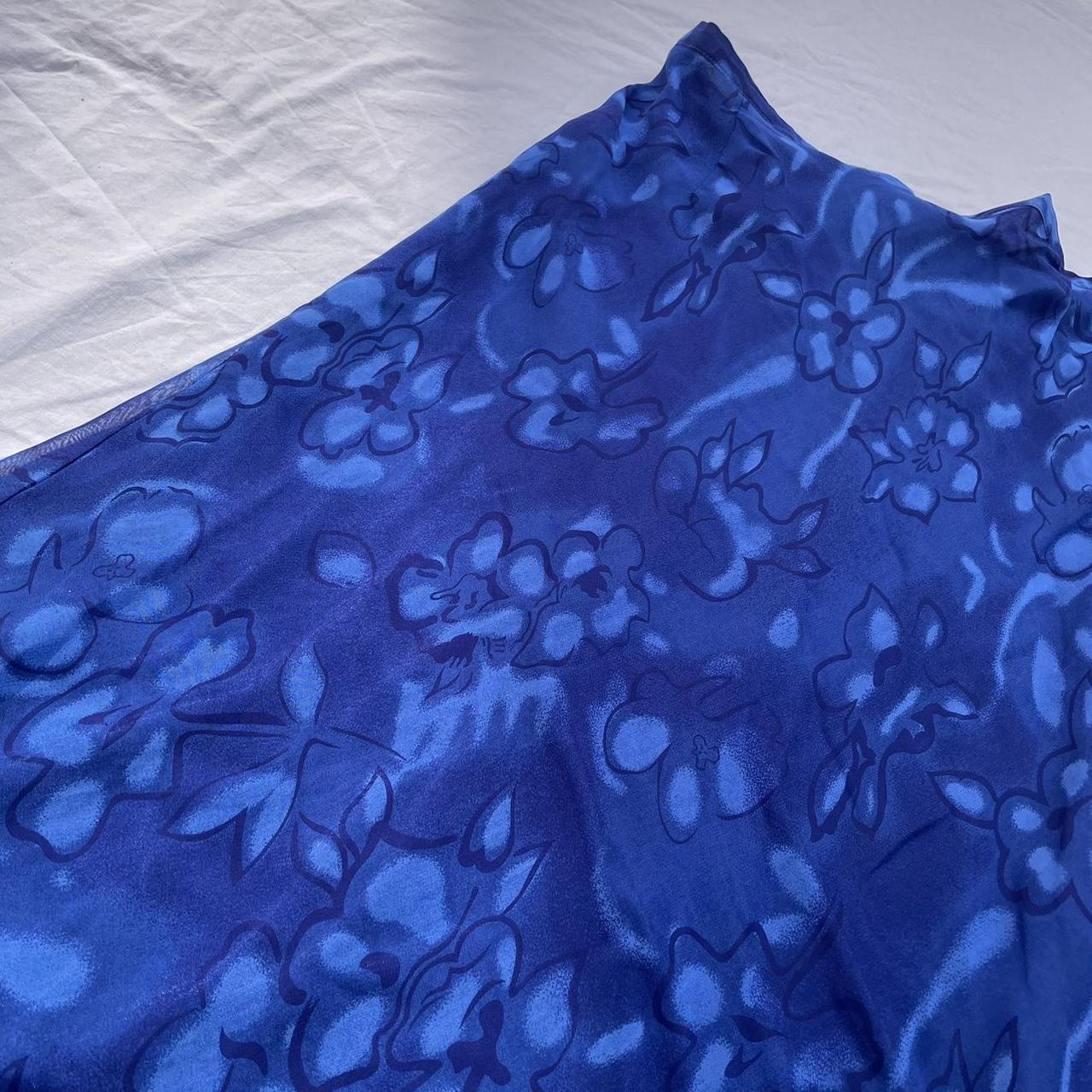 Vintage Pickaberry ultramarine blue maxi skirt with... - Depop