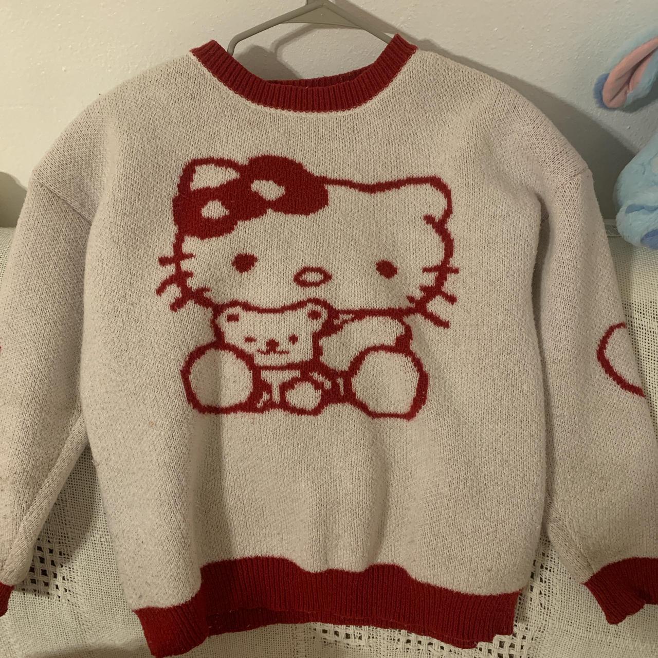 Hello Kitty Sweater | Knitted Pullover Sweater -ˏˋ⋆... - Depop