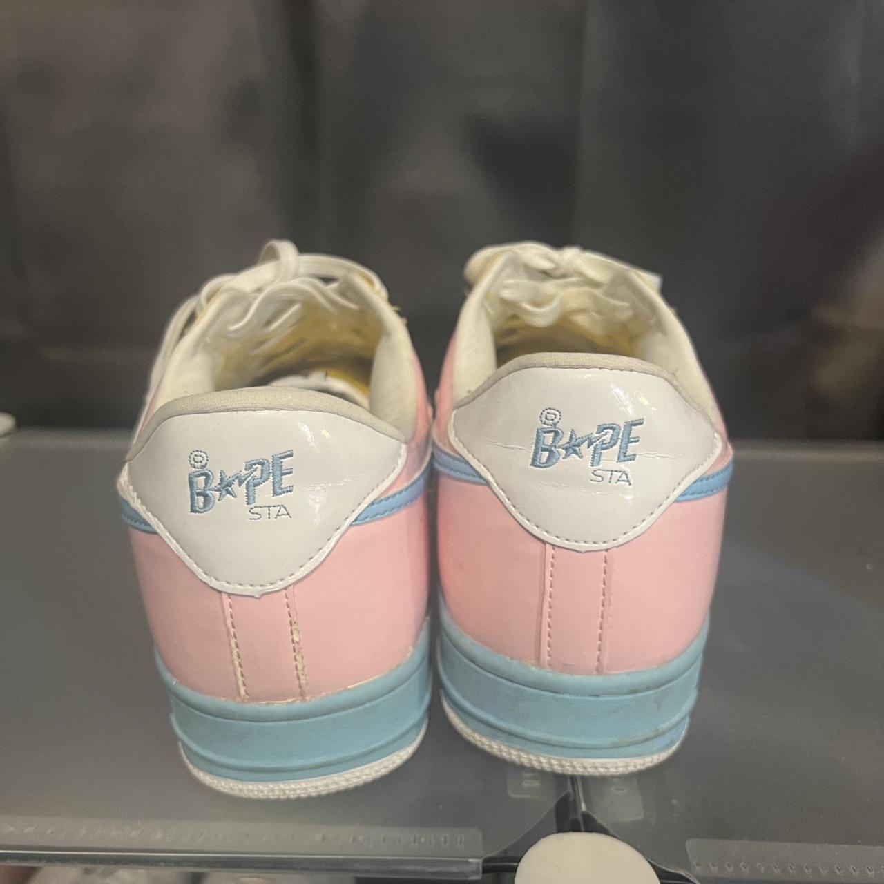 men’s sax pink bapestas, size 12 -preloved -price... - Depop