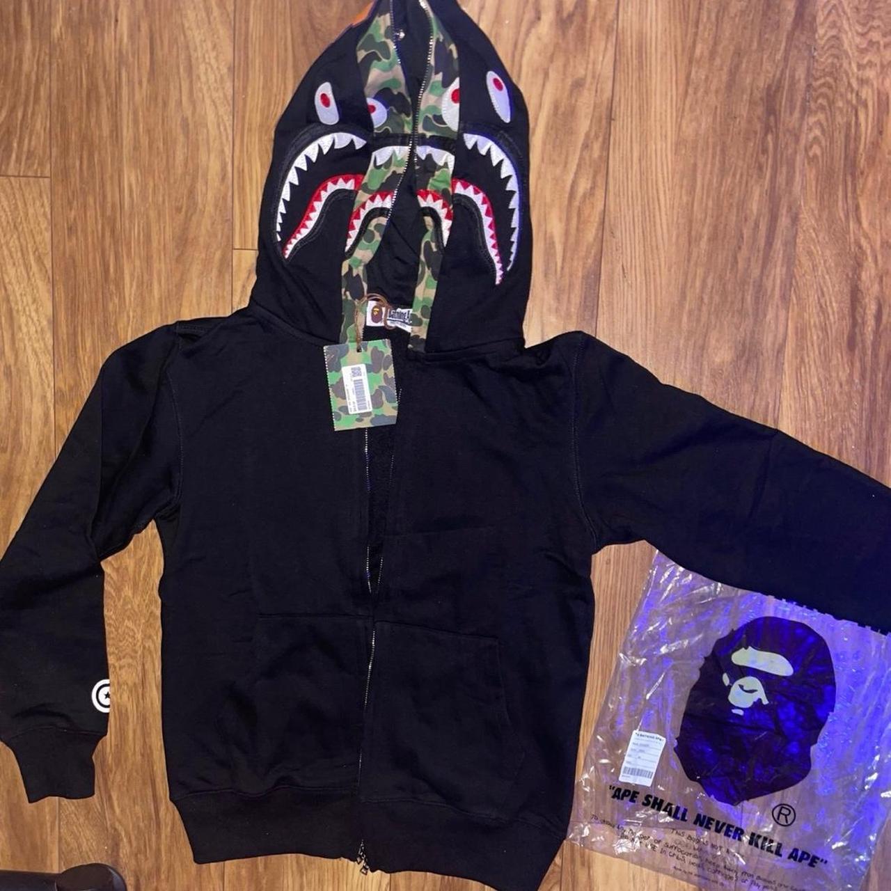 Bape Double Hood Zip up Size:Large fits like a... | Depop