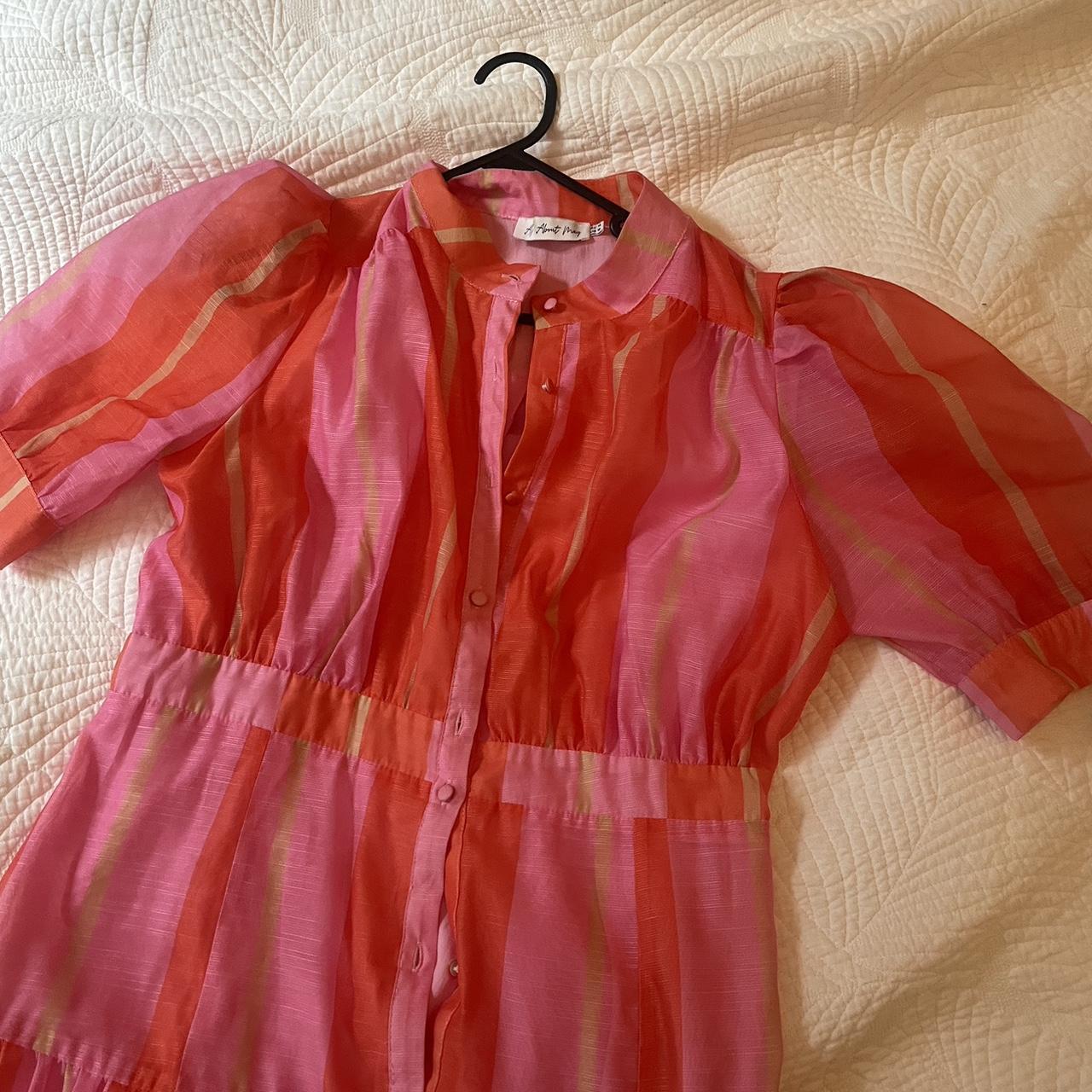 All About May maxi dress in pink and red. Lovely... - Depop