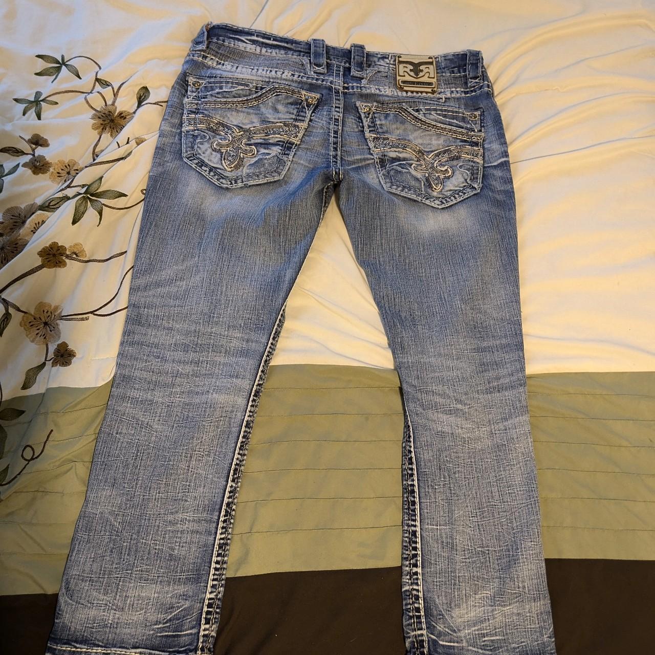 Rock Revival 32x29 LUCIAN Slim Straight Jeans. ... - Depop