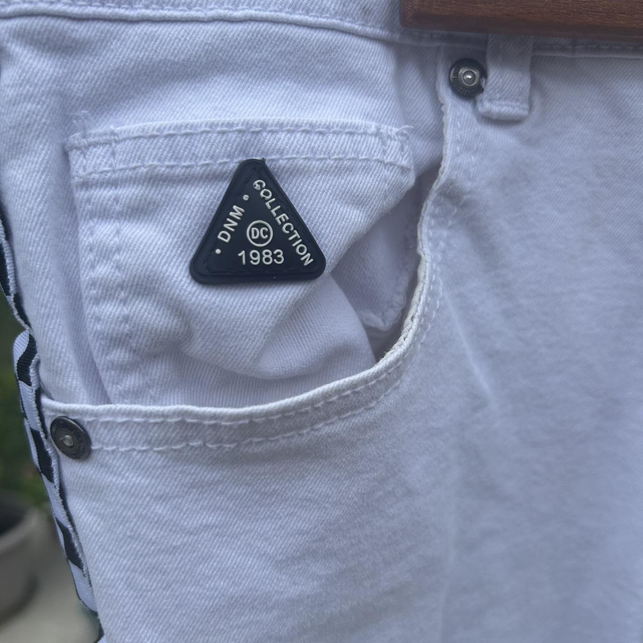 DNM Collection distressed checkered skinny jeans... | Depop