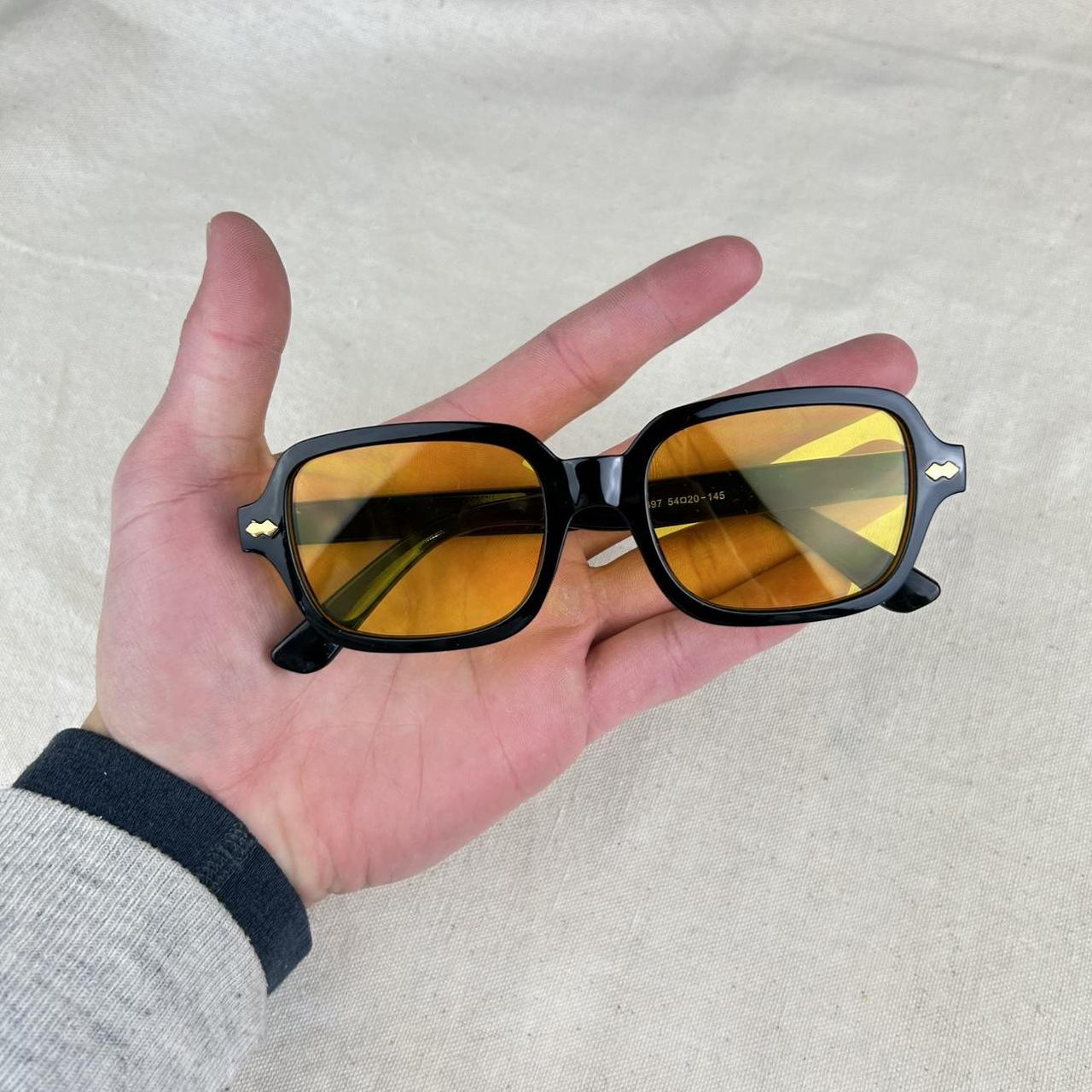 Vintage unique retro style black rounded square... | Depop