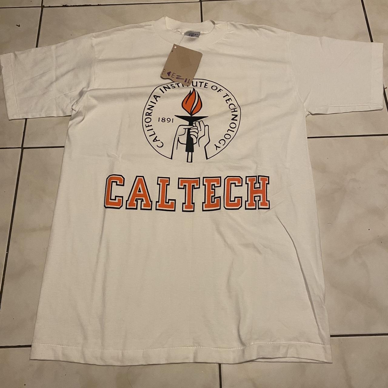 Caltech white and orange tee brand new with tags... - Depop