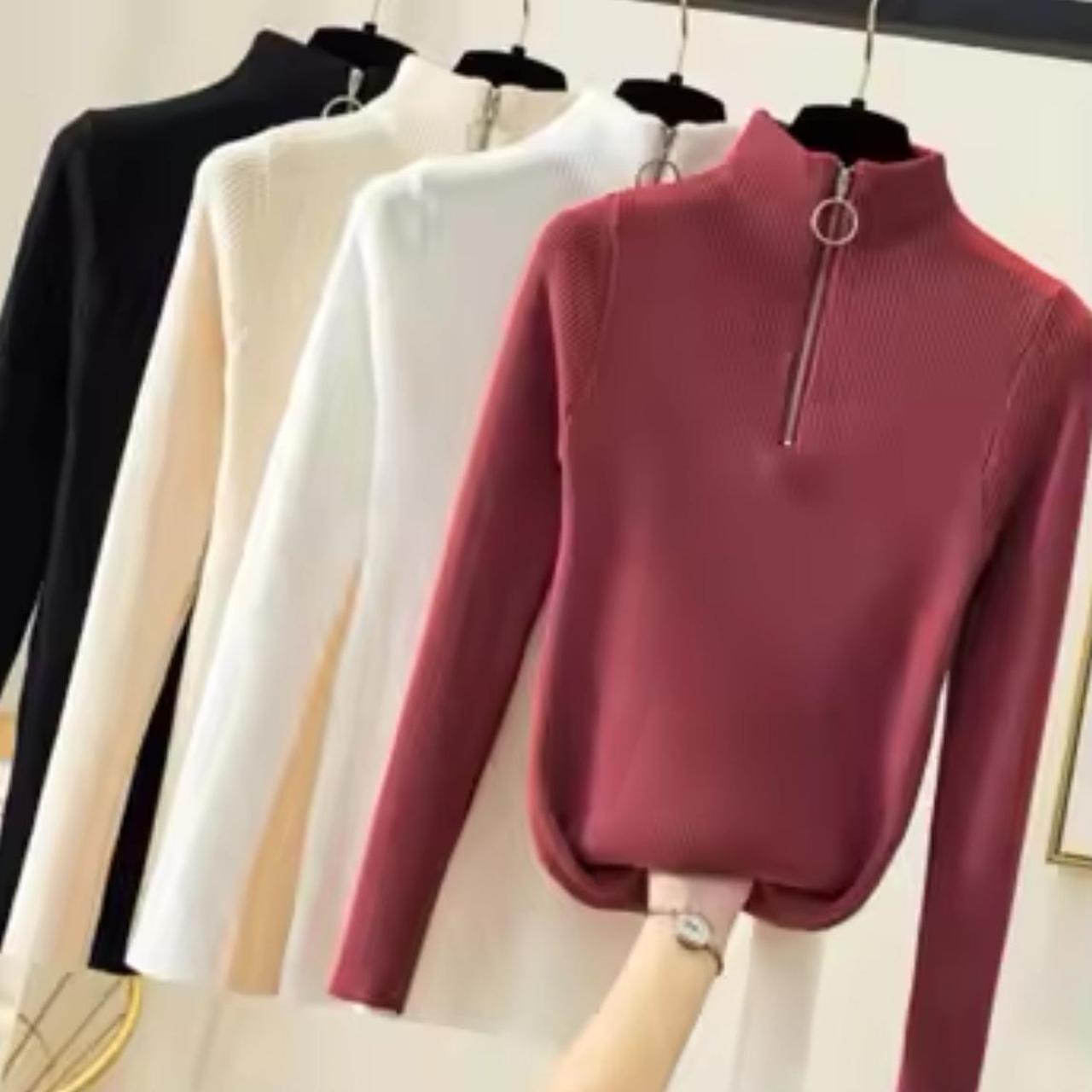 2 Half High Neck Sweater Pullovers... - Depop