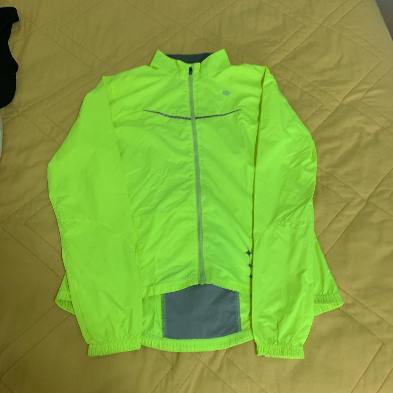 Neon green and blue windbreaker #windbreaker - Depop