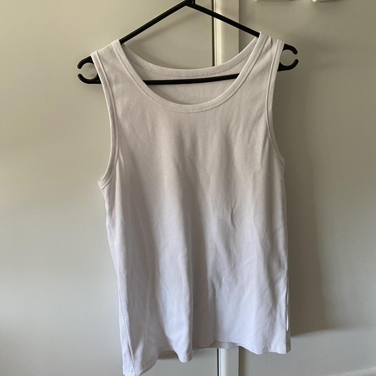 White Tank Top basic White Tank top M size perfect... - Depop