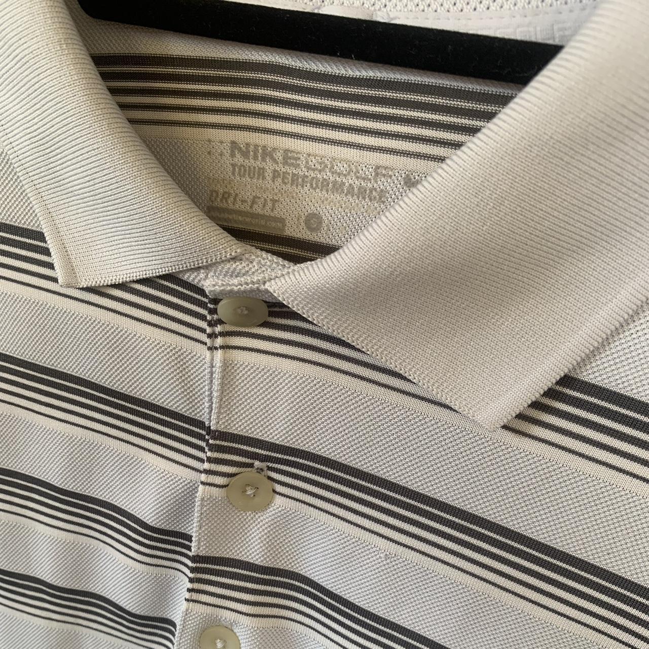 Size S-M Brand #Nike Golf Polo- Stripe Dry fit design - Depop