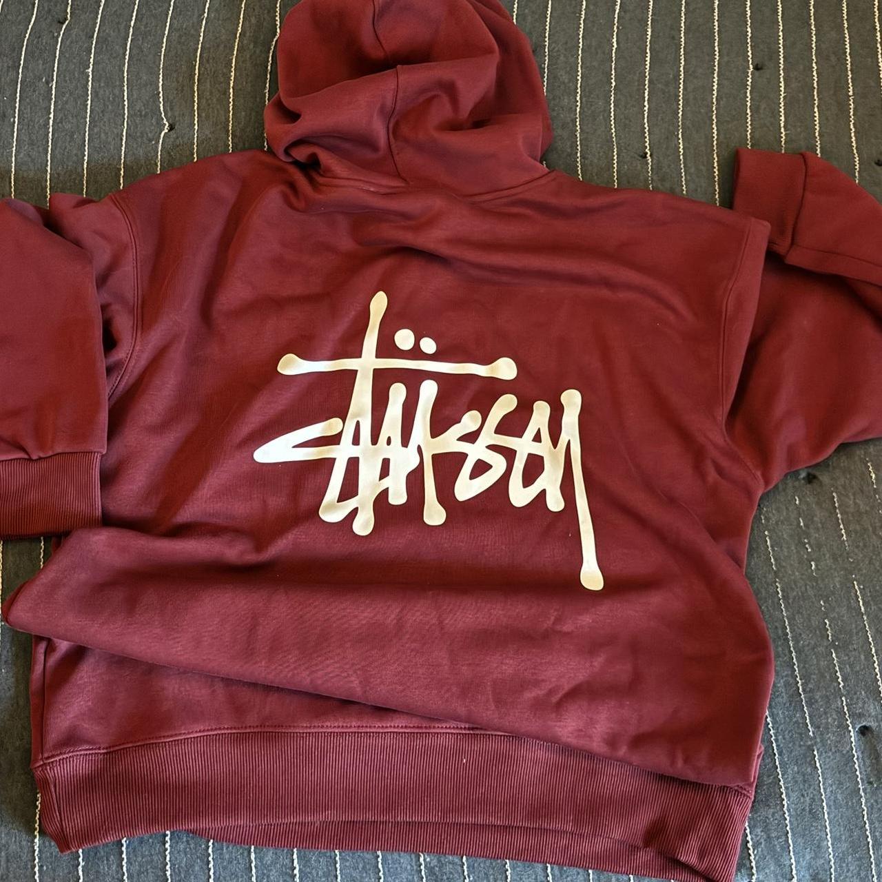 Stussy red logo sweatshirt - Depop