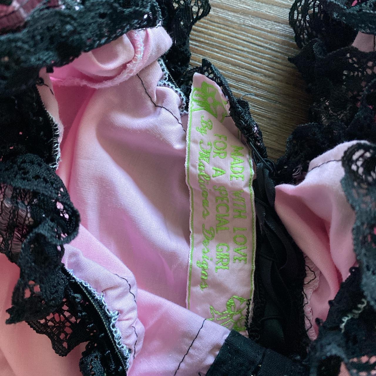 Malicious designs pink and black maja dress!!... - Depop