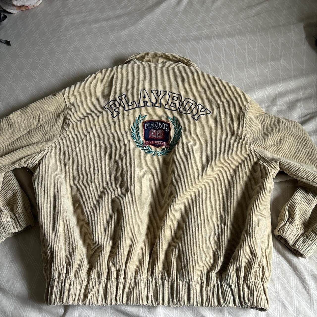 Never worn Playboy by Pacsun cream corduroy jacket... - Depop