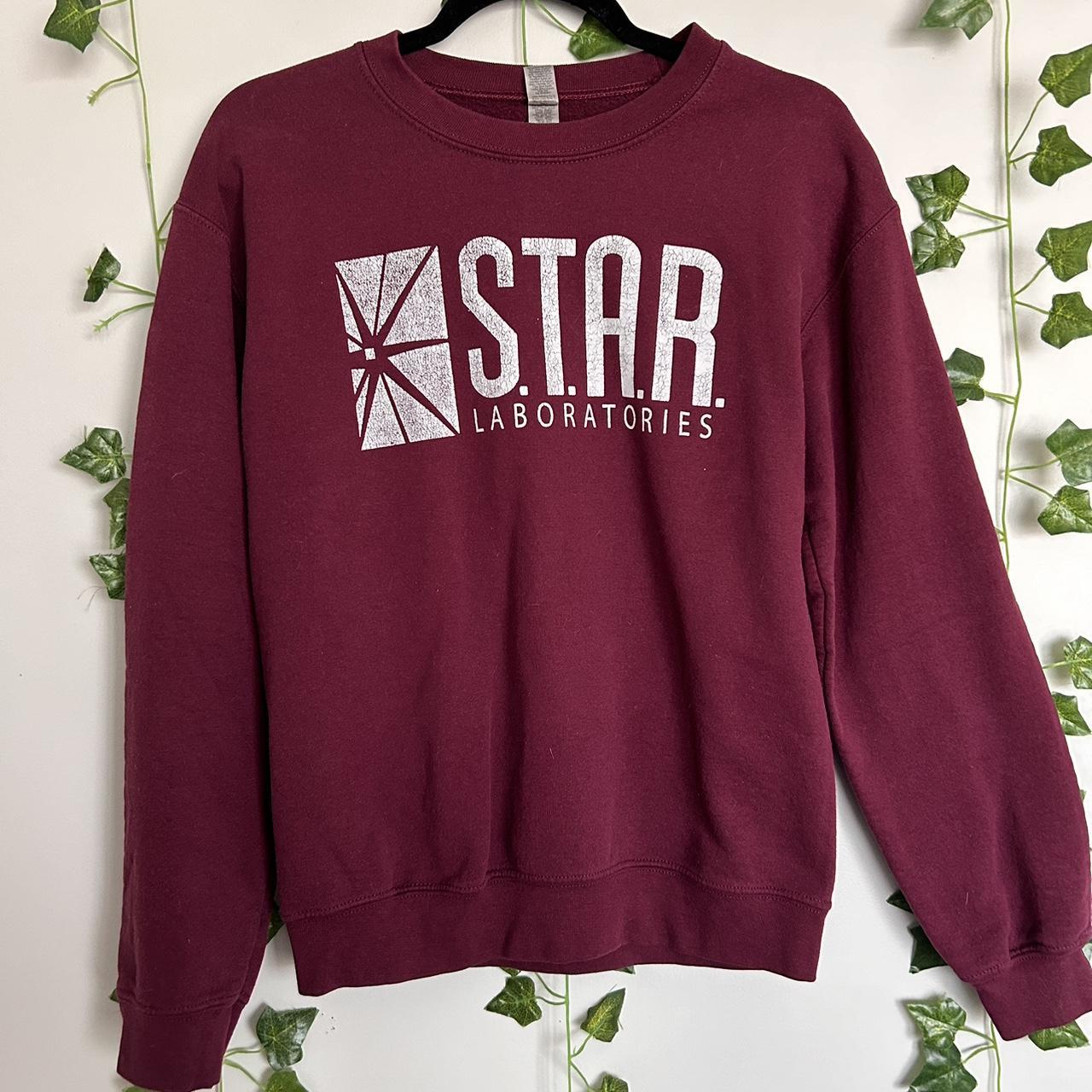 maroon star labs crewneck perfect for fall and fans... - Depop