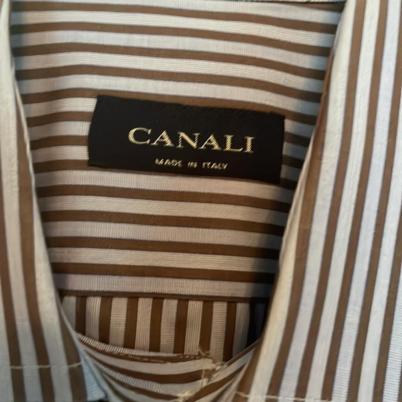 Men’s Canali Dress shirt with French cuffs, Size 17... - Depop