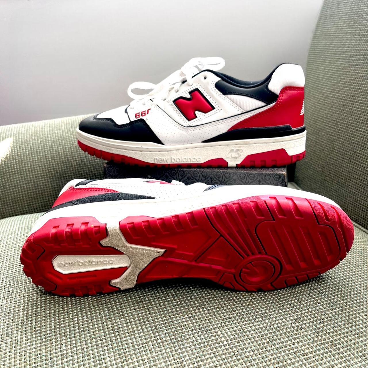 New Balance 550 Red/Black/White Men’s 11 - Depop