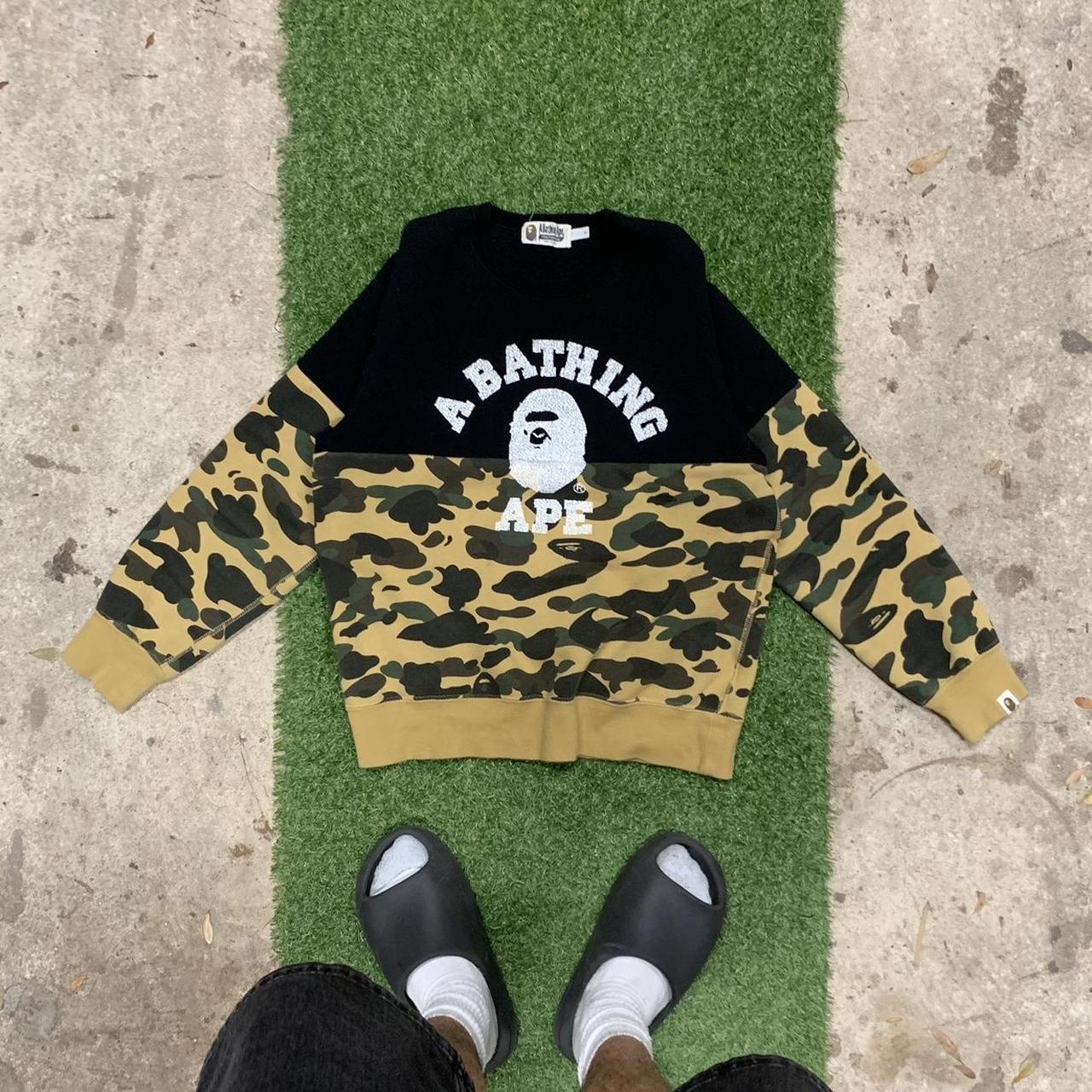 Vintage Bathing Ape 2010's Camo Crewneck BAPE /... | Depop