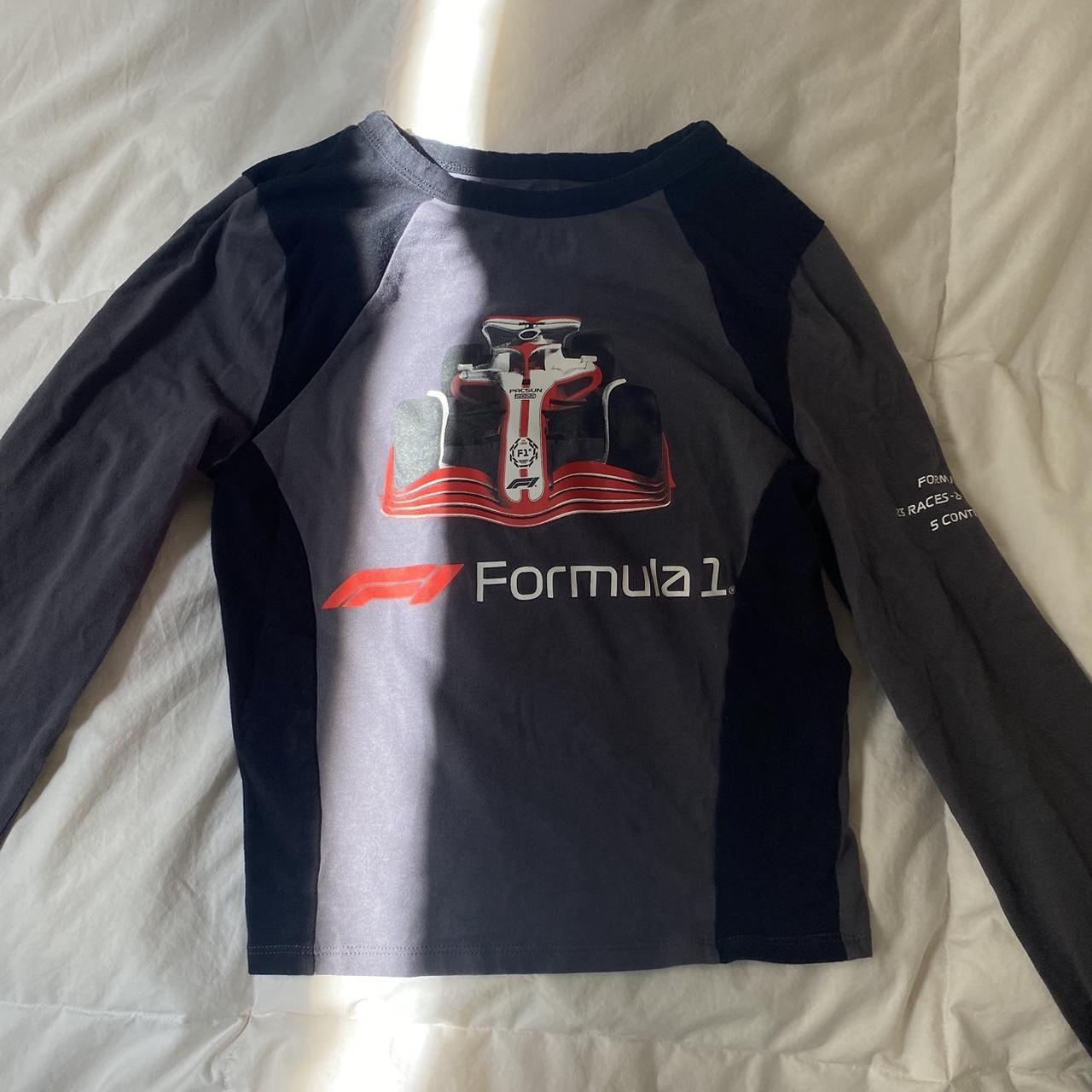 Pacsun Formula 1 long sleeve cropped top. So cute... - Depop