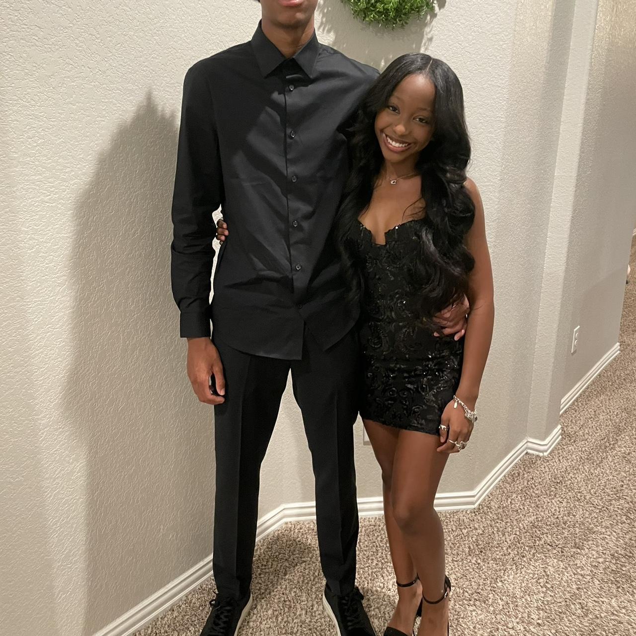 Windsor Black mini bodycon dress worn once #partydress - Depop