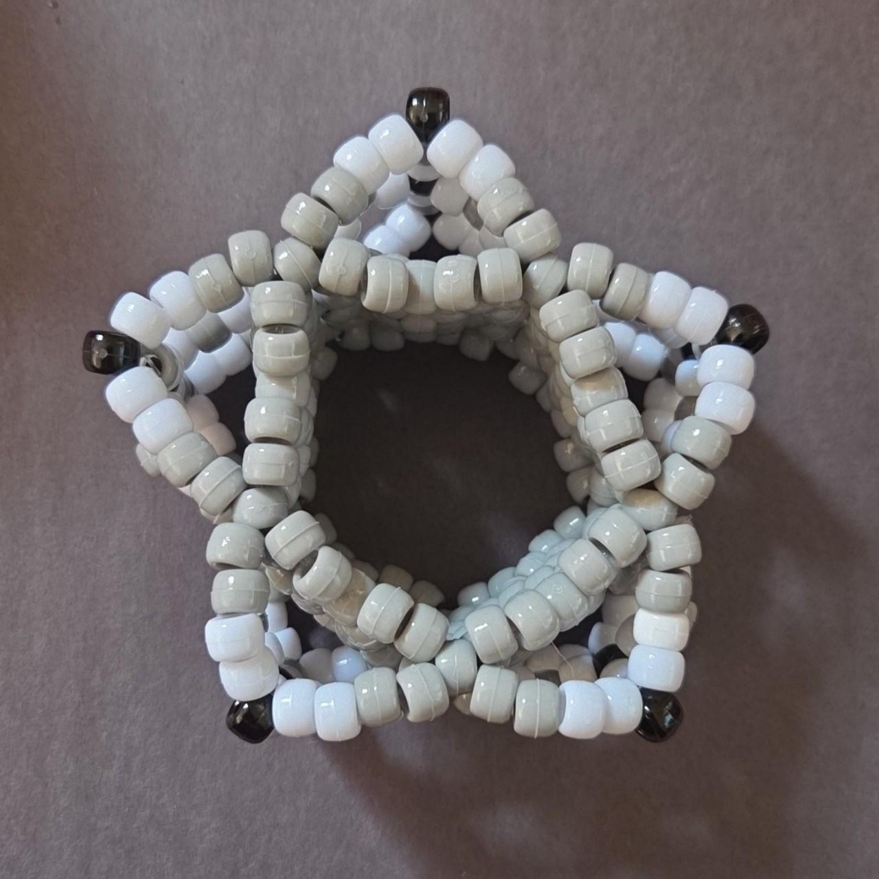 Monochrome Starburst Kandi Cuff Shine in grayscale... | Depop
