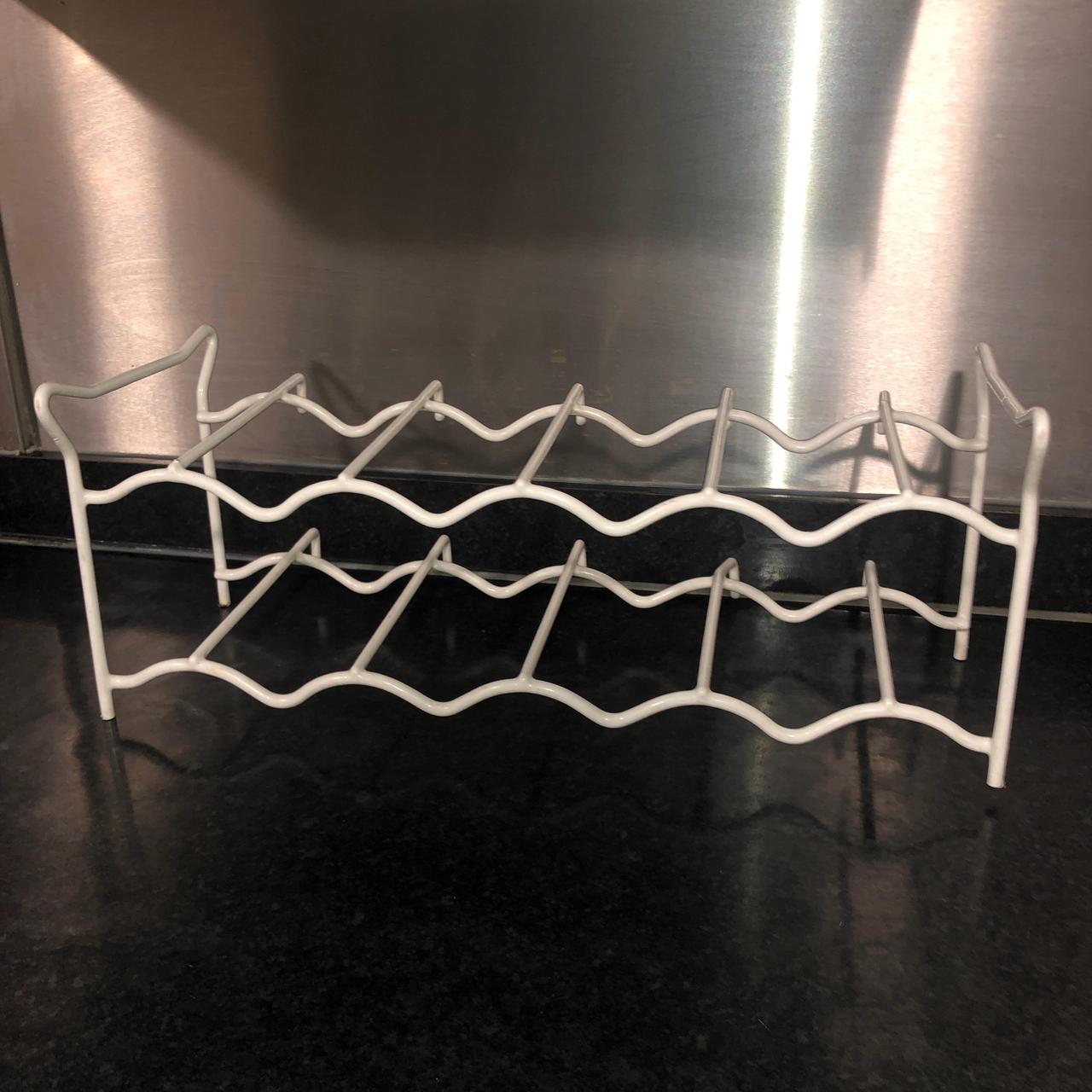 White wine rack with 12 wine bottle slots #wine... - Depop