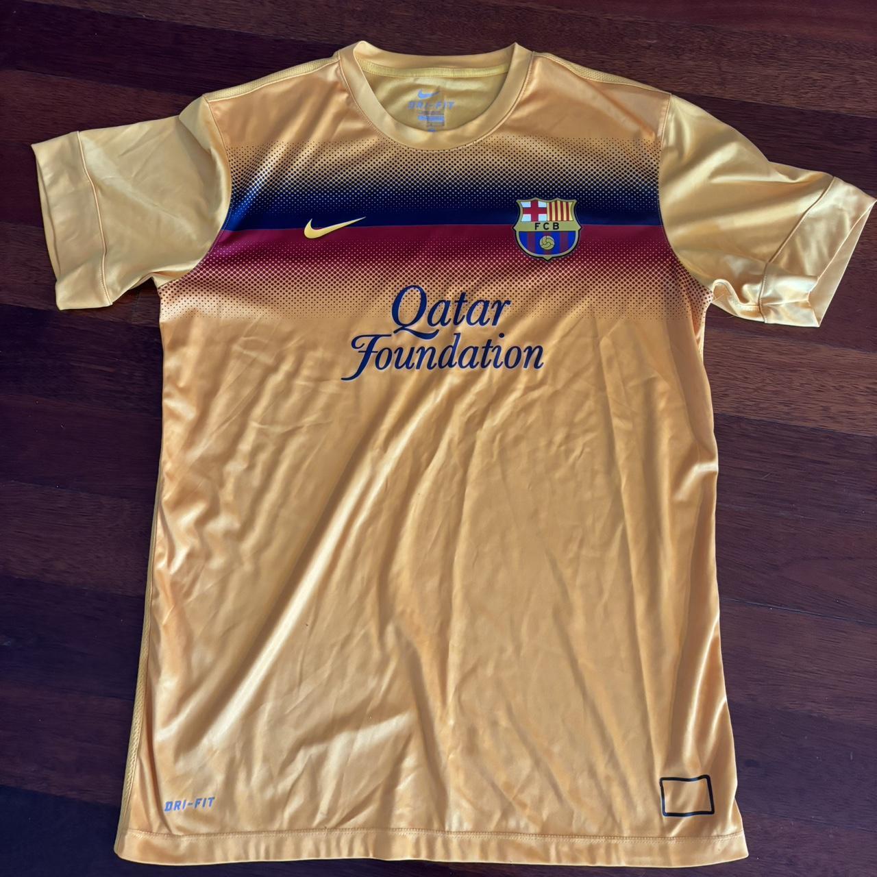 Nike Barcelona 2013-14 yellow training top - Depop