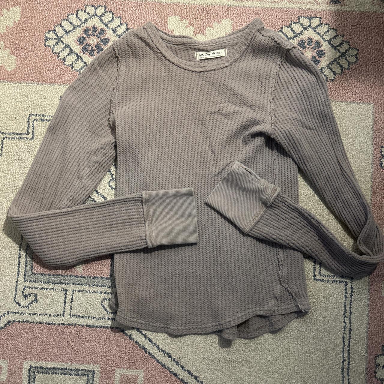 medium light purple long sleeve t-shirt from free... - Depop