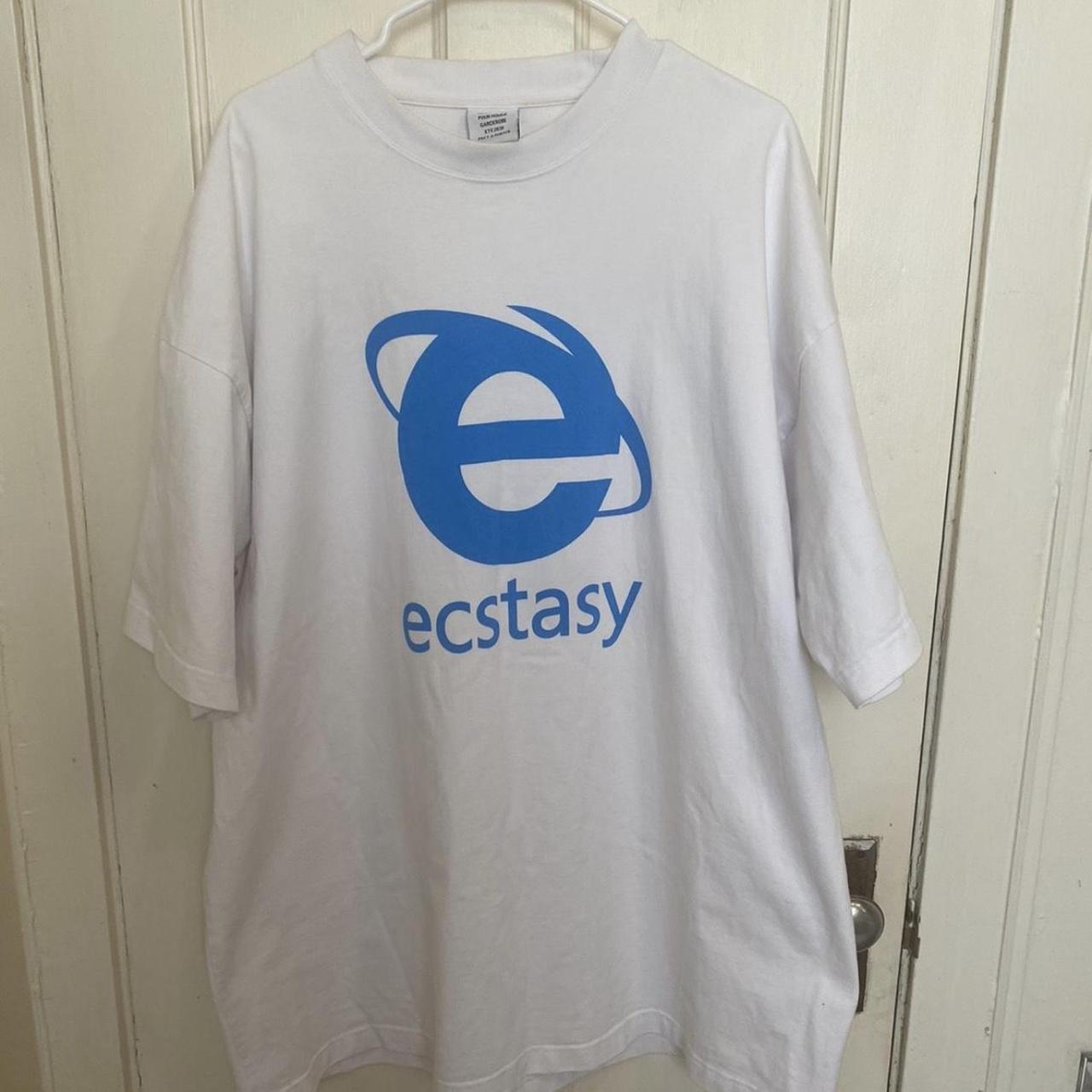 Vetements Ecstasy SS20 Oversized White Runway Tee - Depop