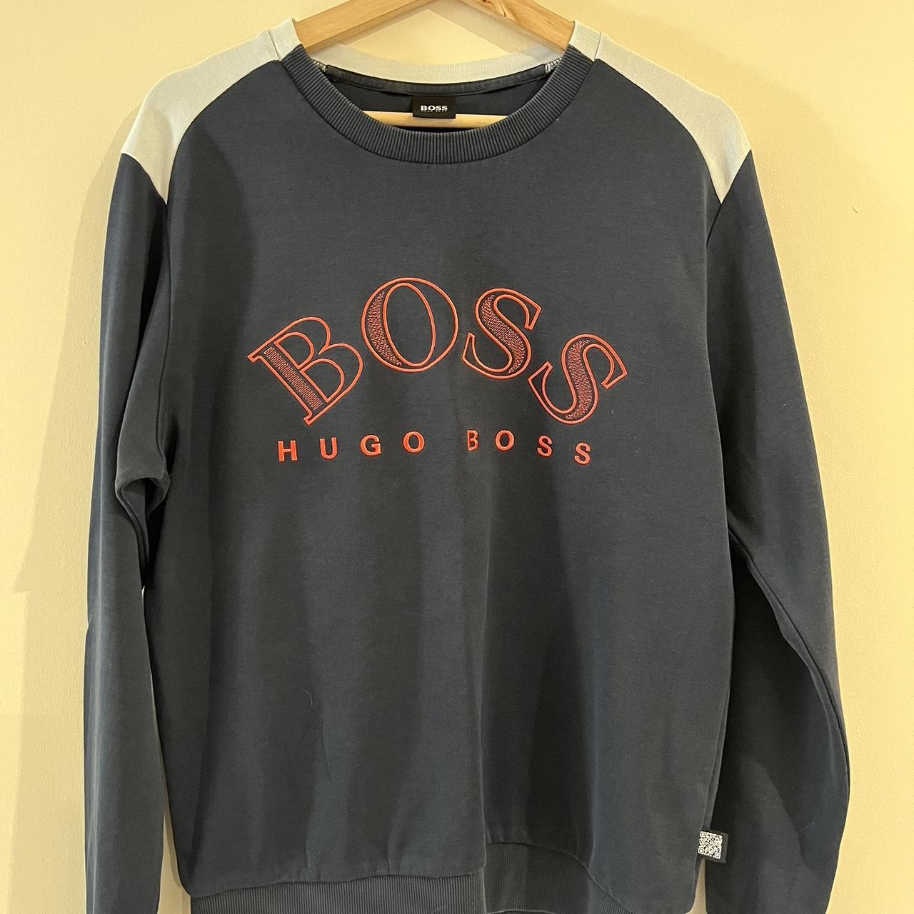 Hugo Boss jumper worn twice - Large - slight stain... - Depop