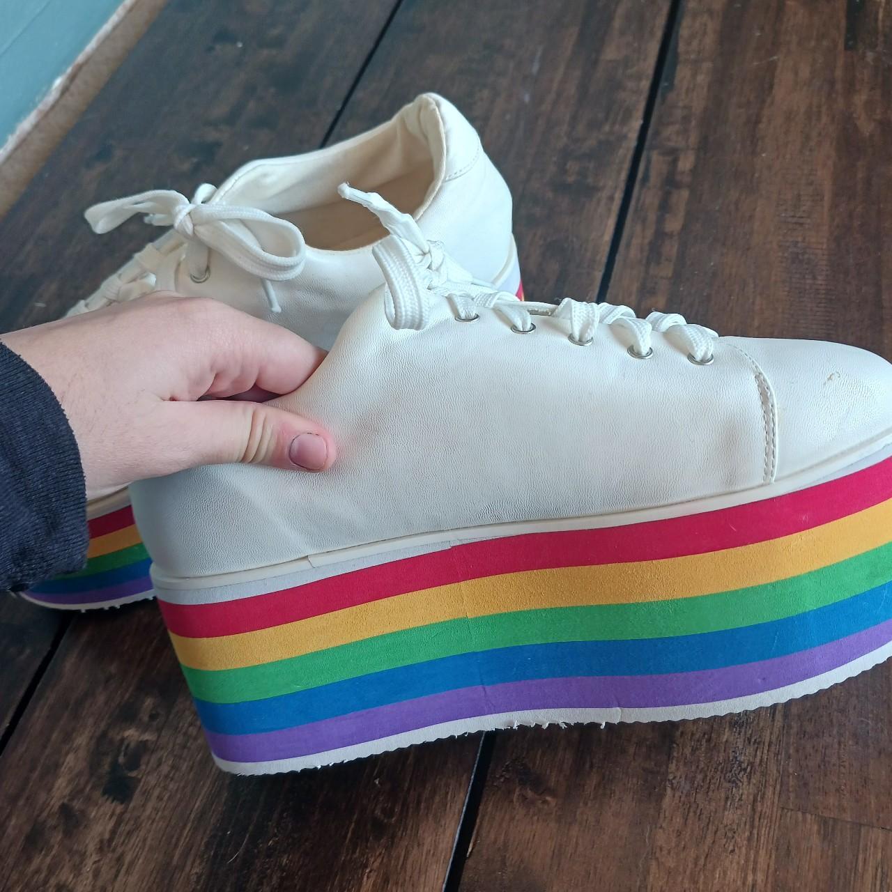 Hot Topic Rainbow Pride Lace Platforms| Feel free... - Depop