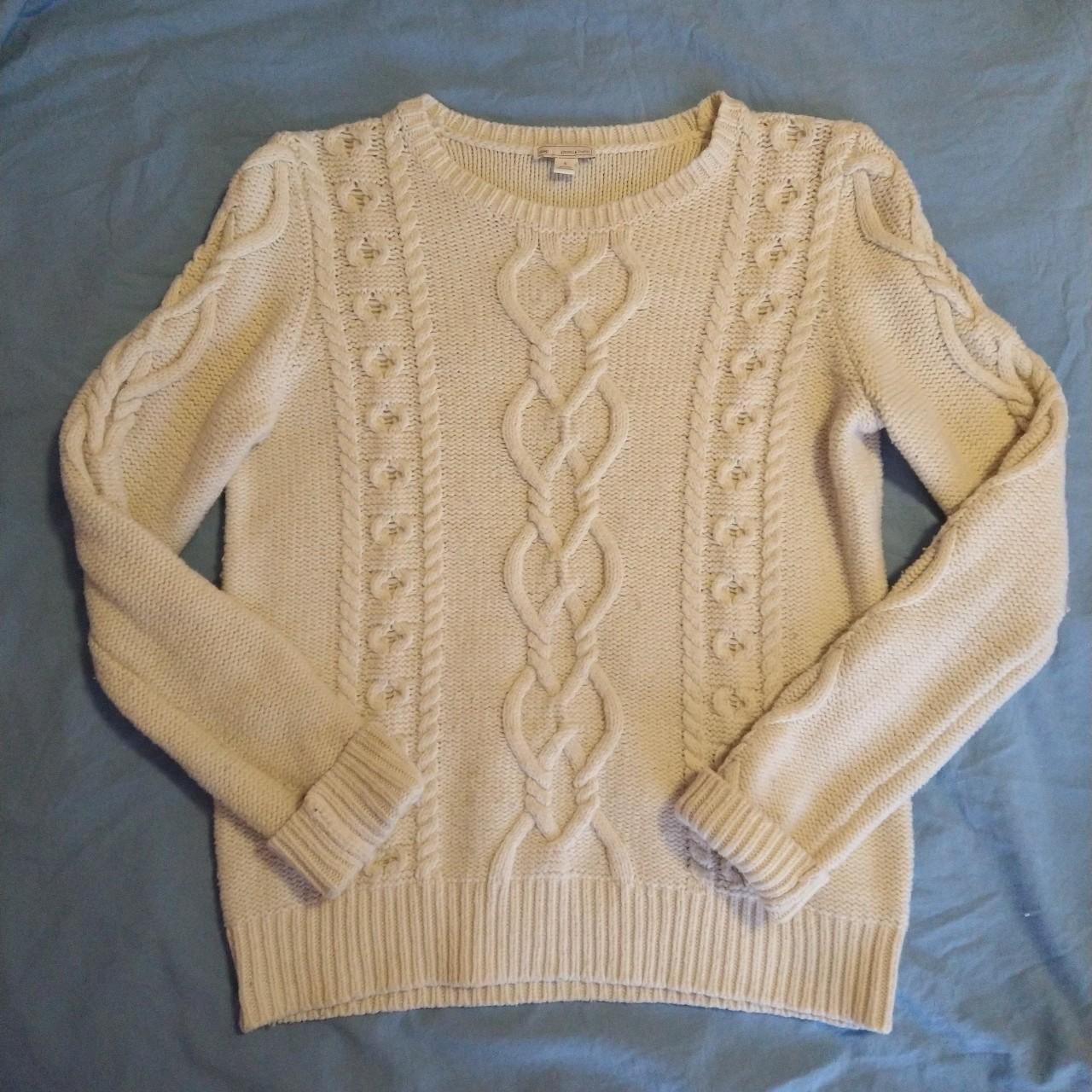 VINTAGE Gap designed & crafted cableknit sweater,... | Depop